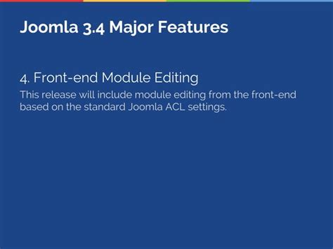 Joomla 3 4 Features And Timeline Pdf