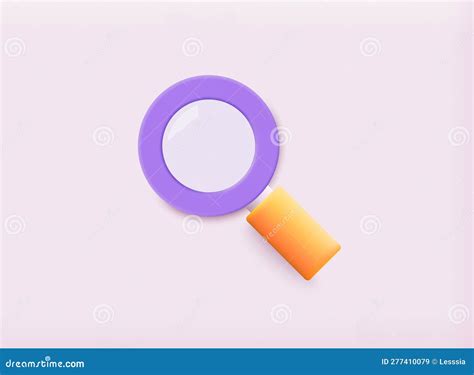 Magnifying Glass Discovery Research Search Analysis Concept 3d Web Vector Illustrations
