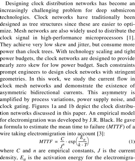 clock network distribution with mesh structures a mesh only and b
