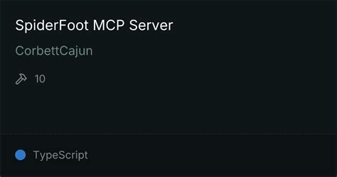 Inspect Spiderfoot Mcp Server Glama