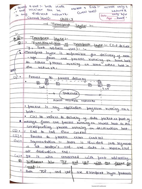 Cn Lecture Notes Transport Layer Pdf