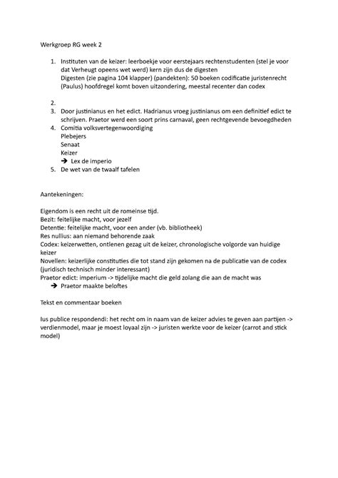 Werkgroep RG Week 2 Week 2 Werkgroep RG Week 2 Instituten Van De