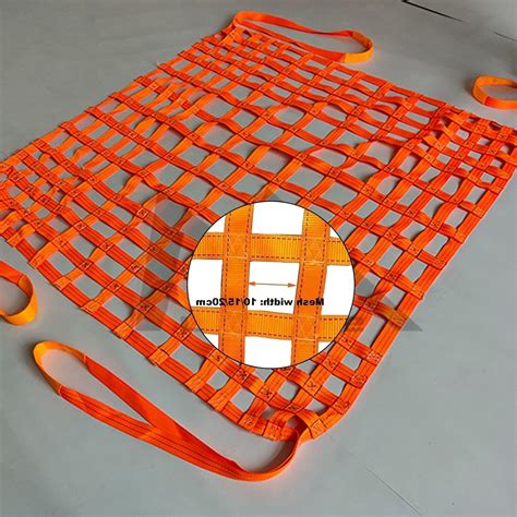 Guoddm Heavy Objects Cargo Lifting Nets Safety Lifting Net Straps Flat Nylon