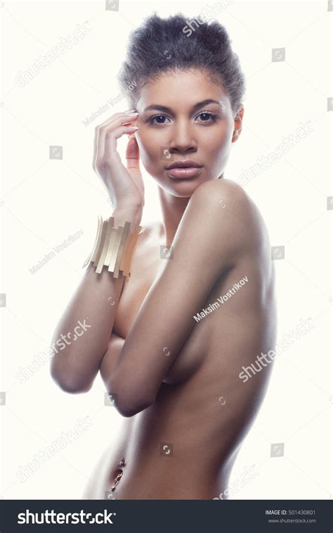 Extraordinary Beautiful Naked Metis Young Woman Stok Fotoğrafı