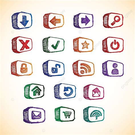 Colorful Internet Icon Sketch Hi Tech Illustration Sketch Vector Hi Tech Illustration Sketch