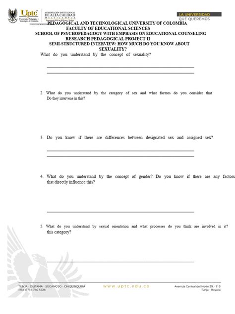 Semi Structured Interview Sexuality Pdf