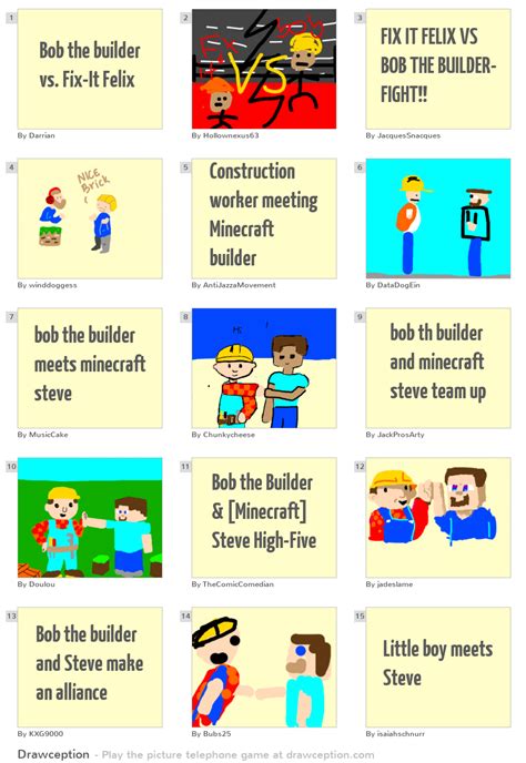 Bob The Builder Vs Fix It Felix Drawception