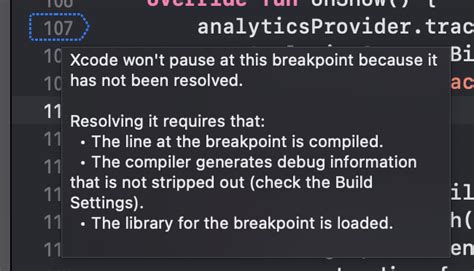 Xcode Breakpoints Indicating That The Code Is Not Compiled · Issue 91