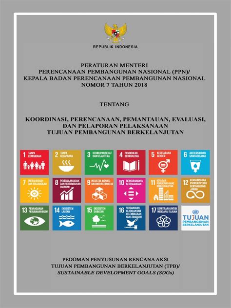 2018 Permen Ppn No 7 Ttg Pedoman Teknis Penyusunan Renaksi Tpb Sdgs Pdf