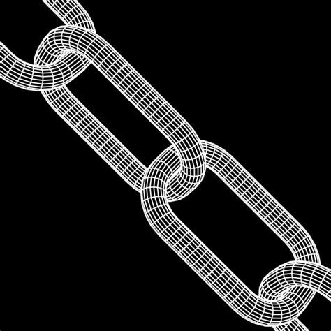 Links De Blockchain De Wireframe Vetor Premium