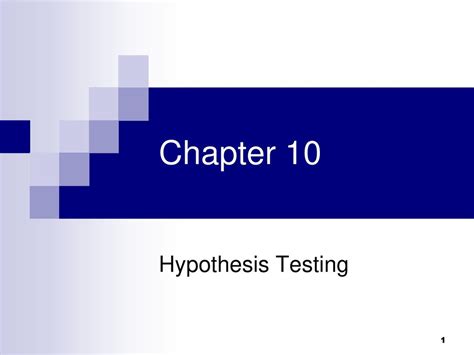 Chapter 10 Hypothesis Testing Ppt Download