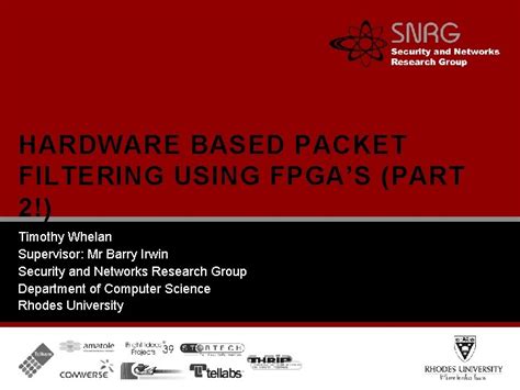 Hardware Based Packet Filtering Using Fpgas Part 2
