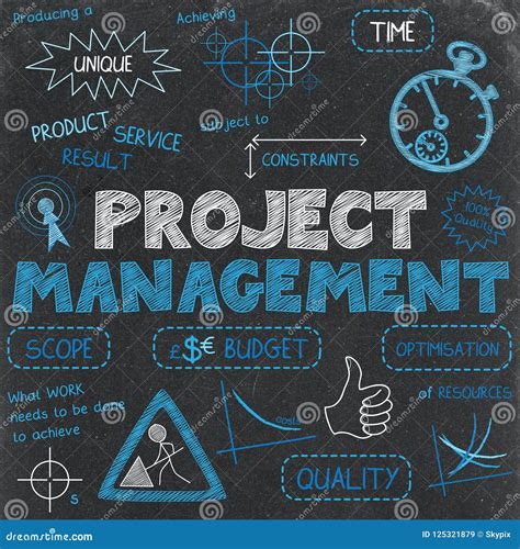 PROJECT MANAGEMENT Sketch Notes Stock Illustration Illustration Of Icons Project 125321879