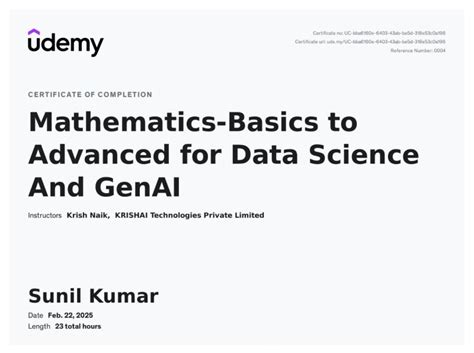 Datascience Mathematics Machinelearning Lifelonglearning Udemy