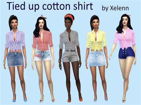 Xelenn Tied Up Cotton Shirt My Mesh 18 Colours
