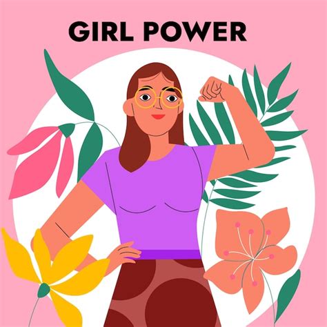 Celebração do dia da mulher de ilustração plana Vetor Grátis