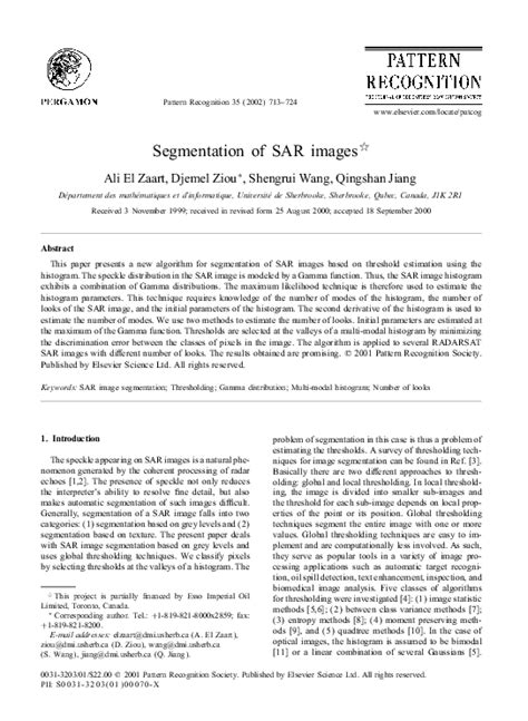 pdf segmentation of sar images