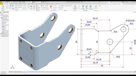 Autodesk Inventor 2026 Create Sheet Metal Exercise 172 Youtube