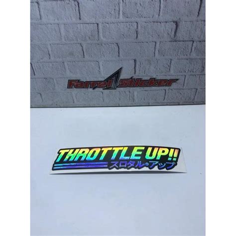 Jual Stiker Throttle Up Sticker Throttle Up Hologram Shopee Indonesia