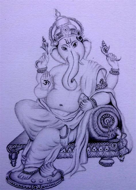 Gods Own Web Lord Ganesha Pencil Sketch Lord Ganesha Pencil Art
