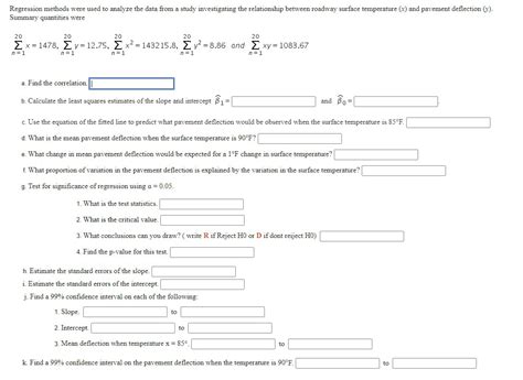 solved regression methods were used to analyze the data from