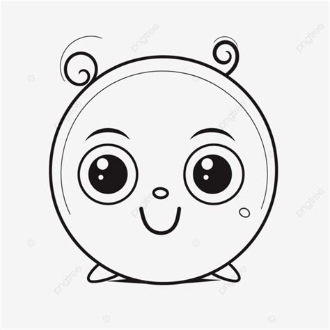 귀여운 구 개요 스케치 드로잉의 애니메이션 벡터 간단한 도형 그리기 간단한 모양 개요 간단한 모양 스케치 Png 일러스트