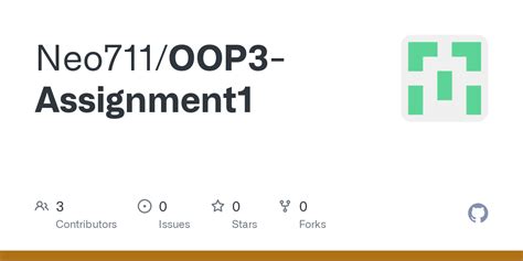 github neo711 oop3 assignment1