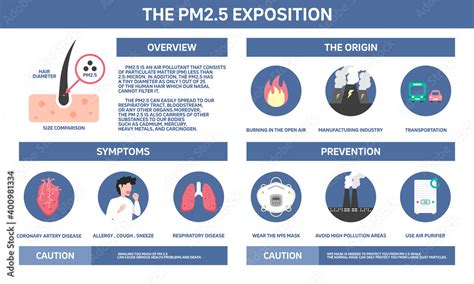 The Pm2 5 Exposition Infographic Particulate Matter 2 5 Symptoms And