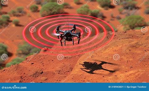 Military Drone Utilizing Neuron And Radar Technology In Strategic Operational Deployment Stock