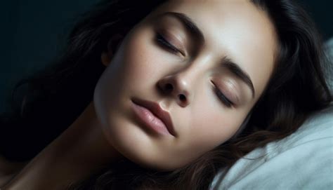 Premium Ai Image A Beautiful Young Woman With Brown Hair And Closed