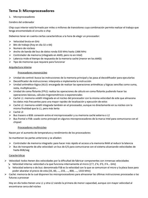 Unidad 2 Descargar Gratis Pdf Microprocesador Caché Computación