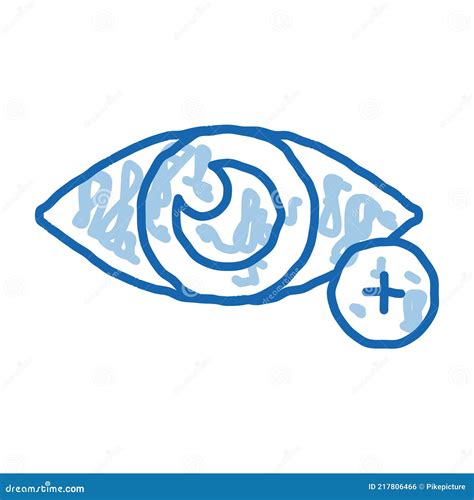 Farsightedness And Hyperopia Doodle Icon Hand Drawn Illustration Stock