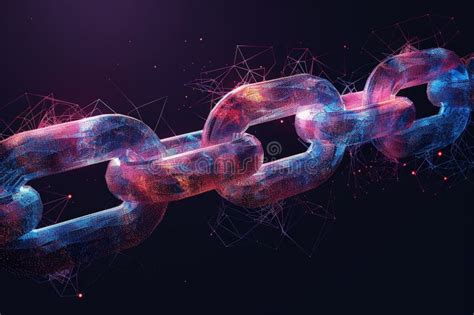 Digital Chain Link Link Protection Chain Of Network Connections