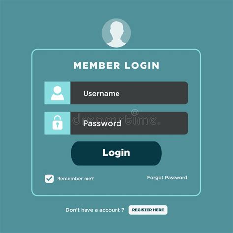 Login Screen Modern Login Page Design Vector Stock Vector