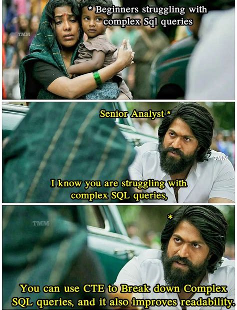 Learnsqlthroughmemes Sql Cte Commontableexpression Dataanalysis Sqlinterview