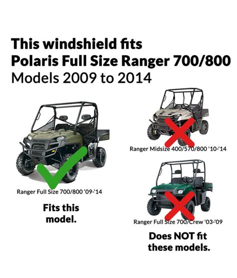Polaris Ranger 800 Windshields