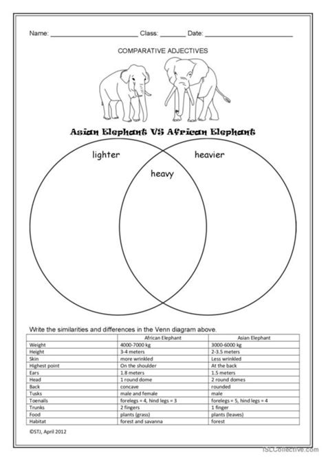 65 Elephant English Esl Worksheets Pdf And Doc