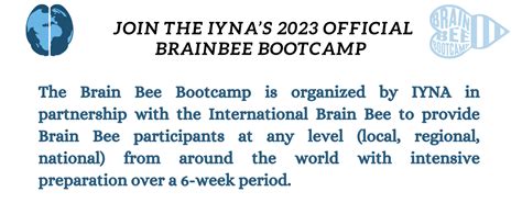 Inscrições Para O Brain Bee Bootcamp 2023 Olimpíada Brasileira De