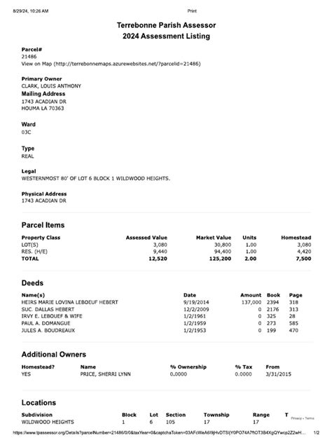 210580property Assessment 2024 Pdf