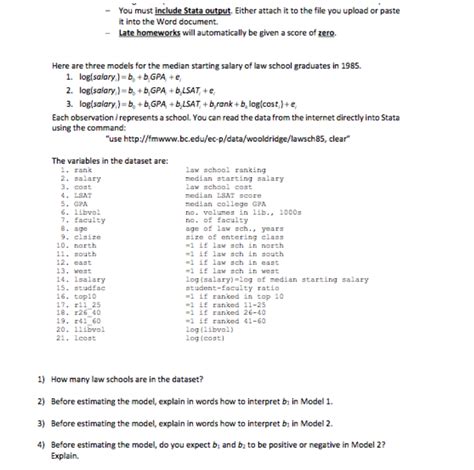 Solved You Must Include Stata Output Either Attach It To Chegg Com