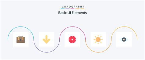 Basic Ui Elements Flat Icon Pack Including Basic Icon Shine Archer