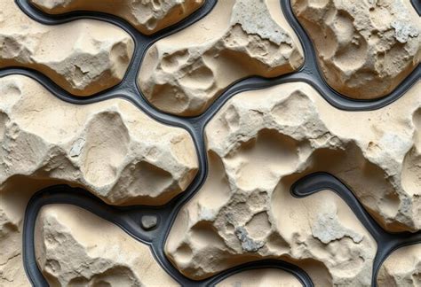 Stone Textures Forming A Dynamic Flowing Pattern With Organic Shapes Premium Ai Generated Image