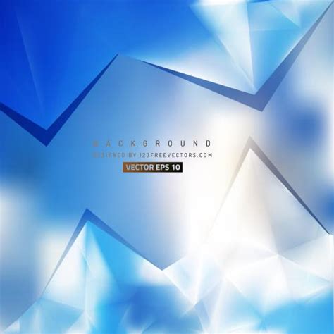 Abstract Blue Polygonal Triangular Background Template