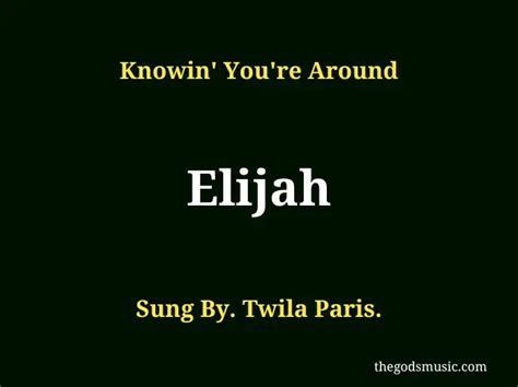 Elijah Christian Song Lyrics
