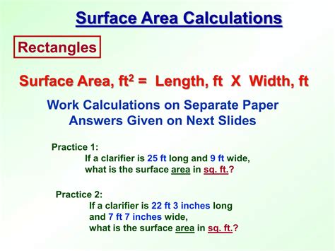 Clarifier Calculations Ppt Physics Science
