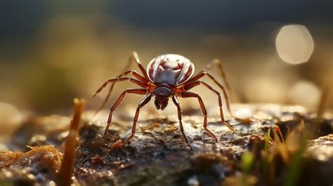 Premium Ai Image Encephalitis Tick Closeup Generative Ai