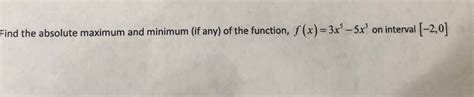 Answered Find The Absolute Maximum And Minimum… Bartleby