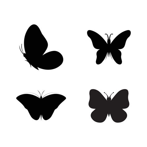 Flying Butterflies Silhouettes 20934938 Vector Art At Vecteezy