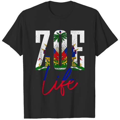 Haiti Flag Zoe Haitian Life Pride T Shirt Sold By Leaf D Sku 16367
