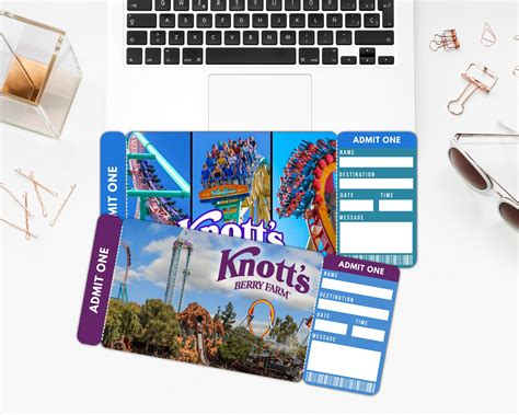 Printable Knotts Berry Farm Ticket Surprise Trip T Ticket